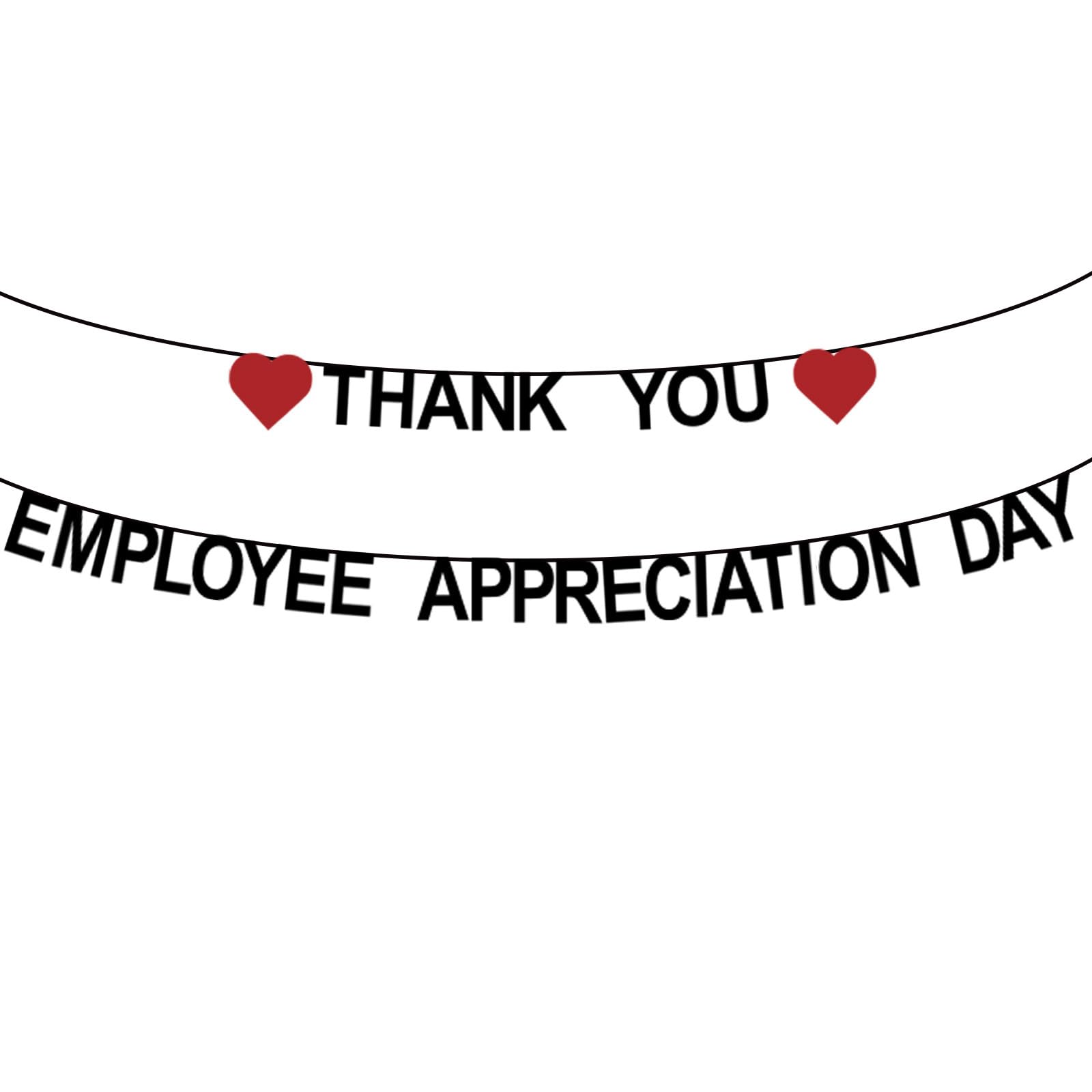 Amazon.com: Thank You Employee Appreciation Day Banner Decorations ...