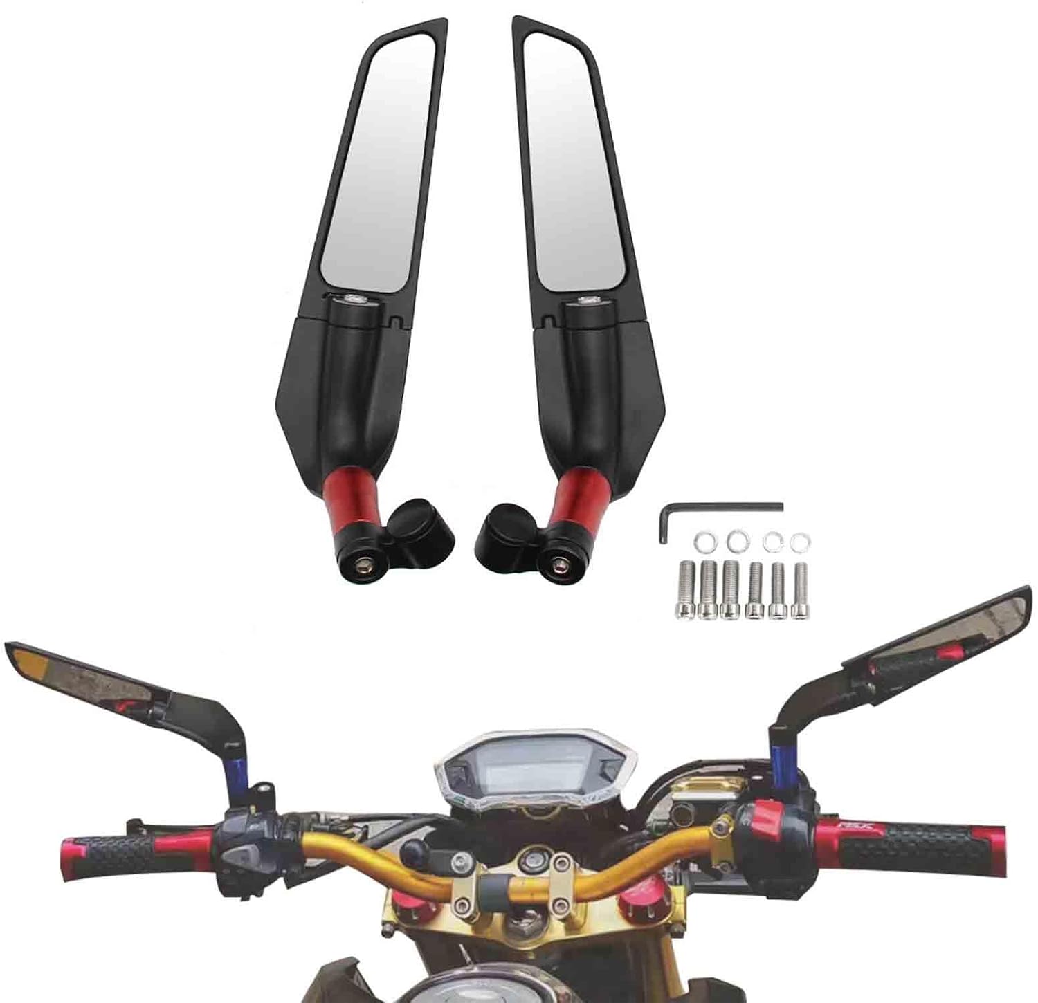 Tilly Retrovisor Giratorio Ajustable multiángulo Wind Wing,Espejo ...