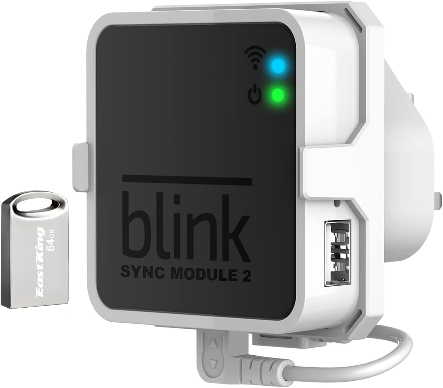 64GB USB Flash Drive and Outlet Mount for Blink Sync Module 2, Save ...