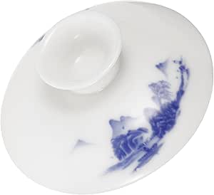 Cabilock Ceramic Tea Cup Lid High Temperature Lid for Teapots Cups Delicate Design Practical ...