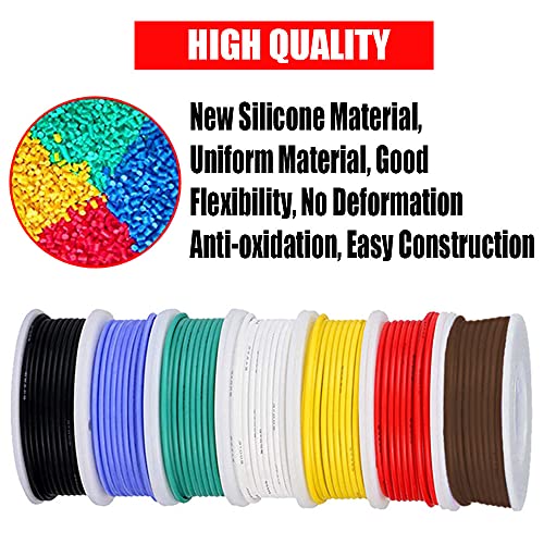 Snapklik.com : DAOKI 26AWG Hook Up Wire Kit 26 Gauge Silicone Wire 300V ...