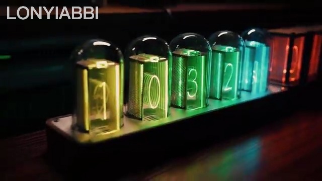 Watch Lonyiabbi Electronic LED Glow Tube Clock 5RGB on Amazon Live