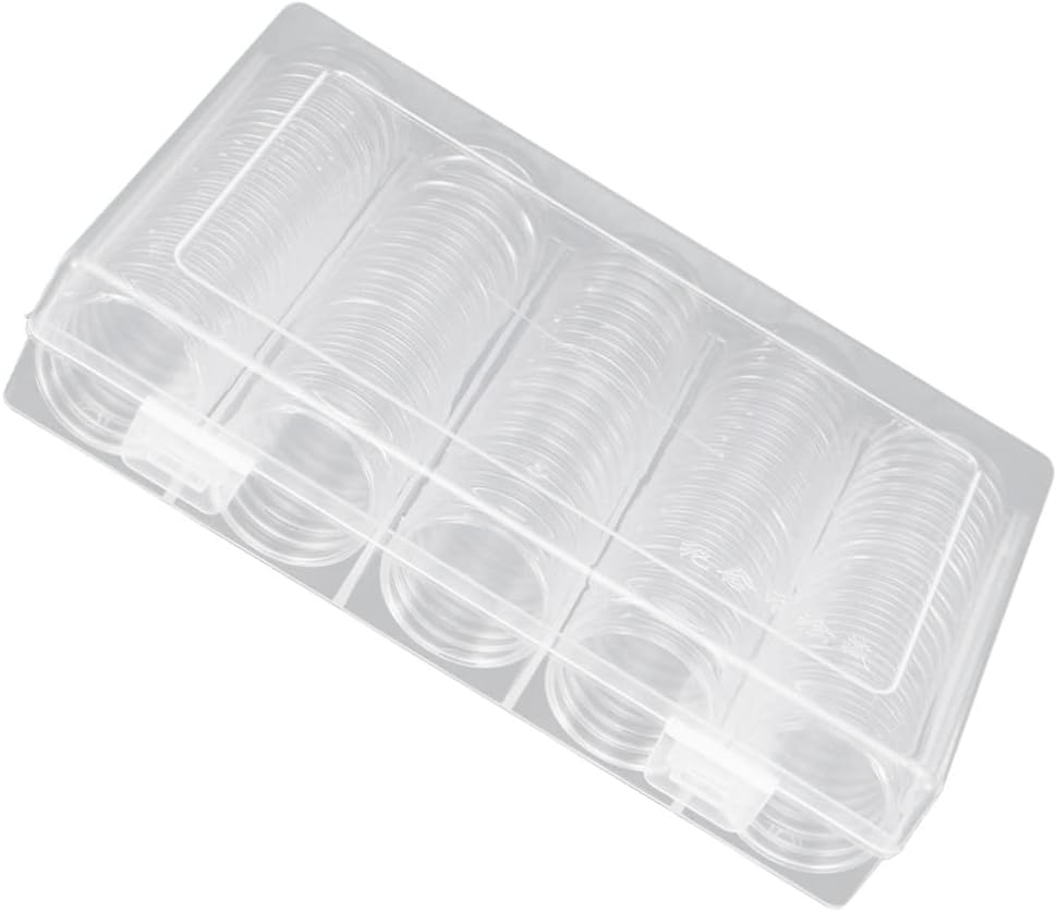 Amazon.com: Operitacx Coin Case 1 Set Coin Holder Capsules Box Clear ...