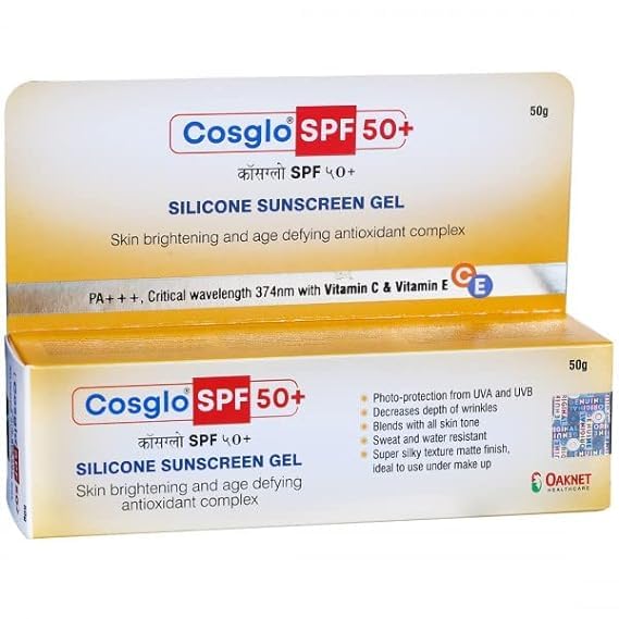 Cosglo SPF 50+ Silicone Sunscreen Gel 50 g : Amazon.in: Beauty