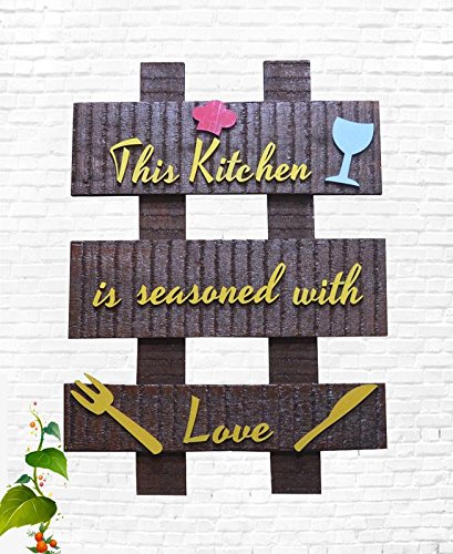 Buy Karigaari India Wooden Kitchen Name Plate I Customized Name Plate I ...
