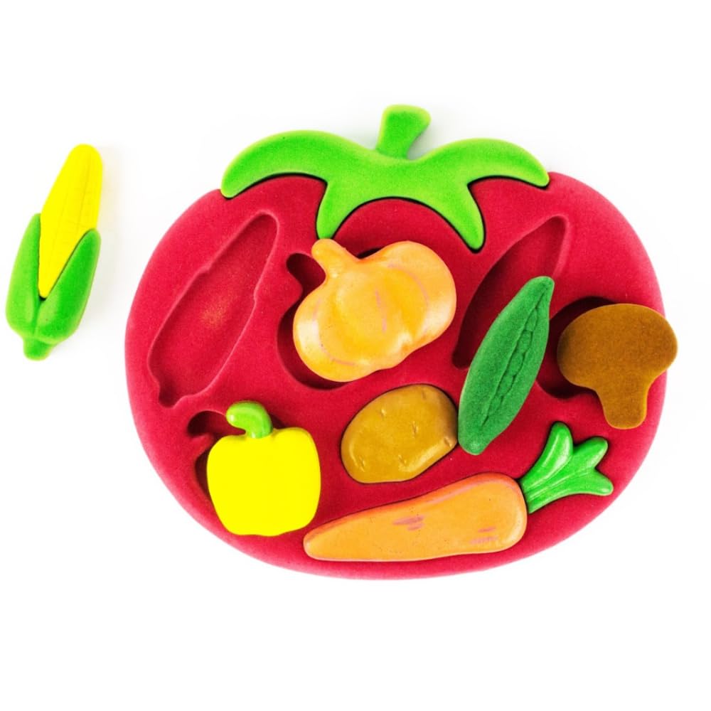 Rubbabu 3D Vegetable Shape Sorter – Educational Tomato Shaped Puzzle ...