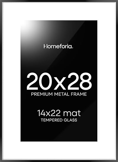 Amazon.com - Homeforia 20 x 28 Picture Frame Black, High End Metal ...