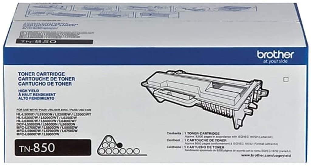 Amazon.com: Brother Genuine TN850 3-Pack High Yield Black Toner ...