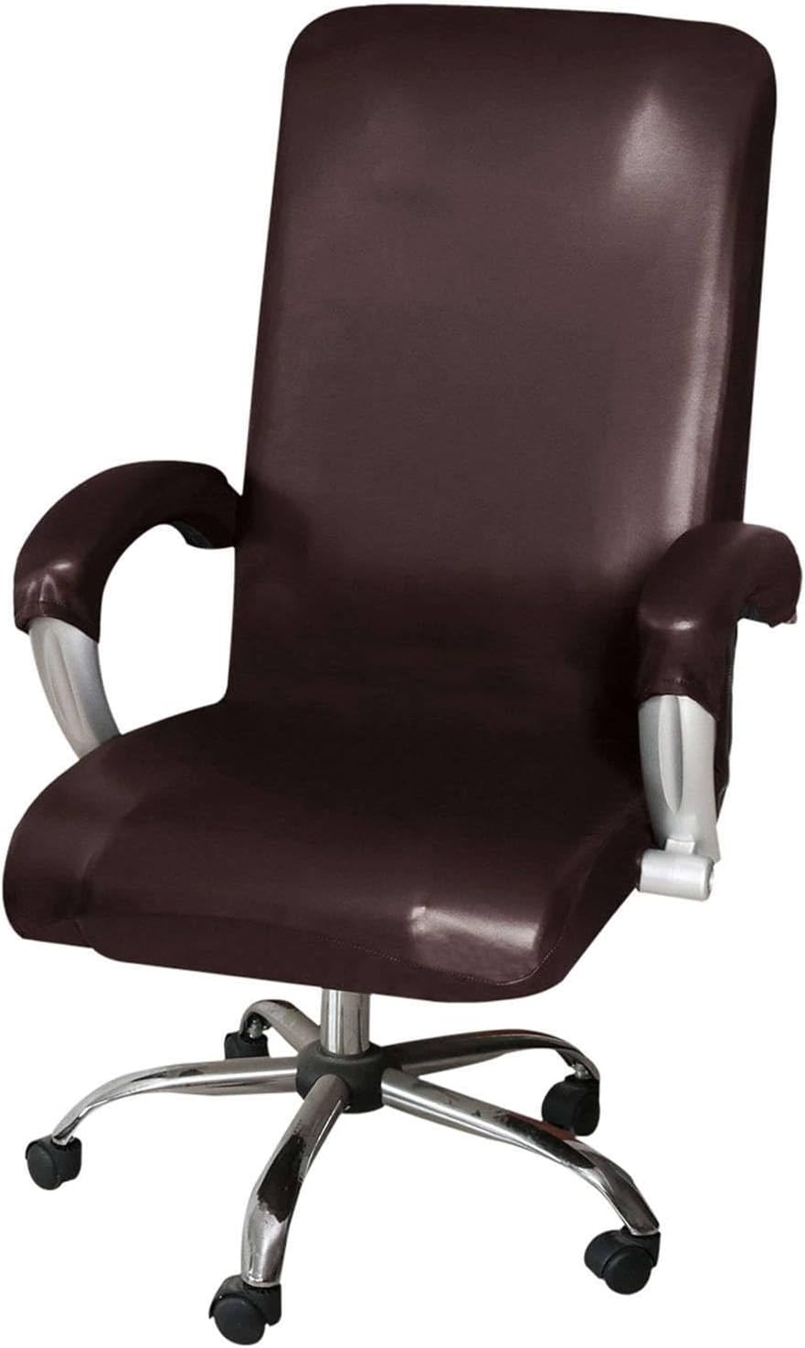 PWZYBXL Office Chair Cover PU Leather, Stretch Desk Chair Cover with ...