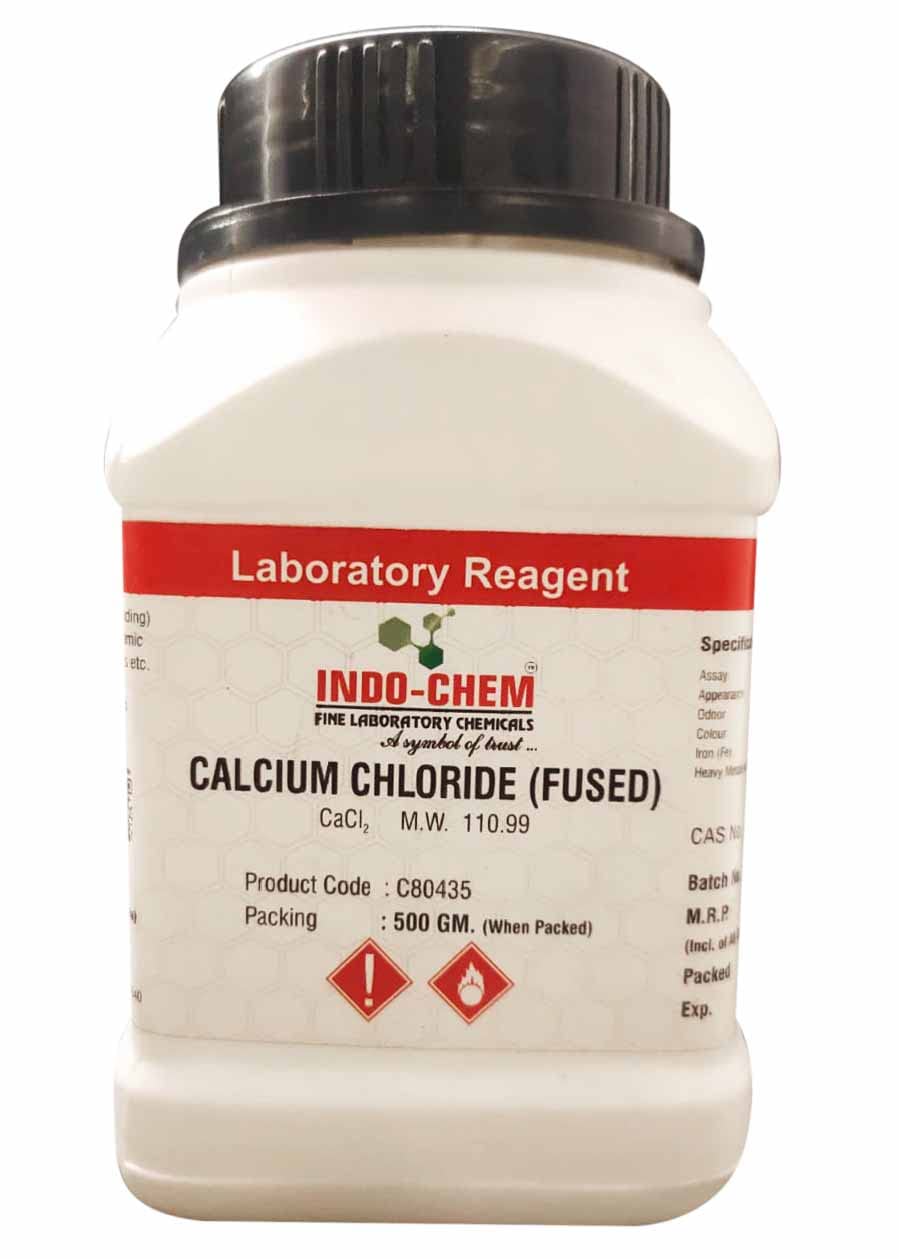 INDO-CHEM CALCIUM CHLORIDE (FUSED) LABORATORY REAGENT 500 GM PACK OF 1 ...