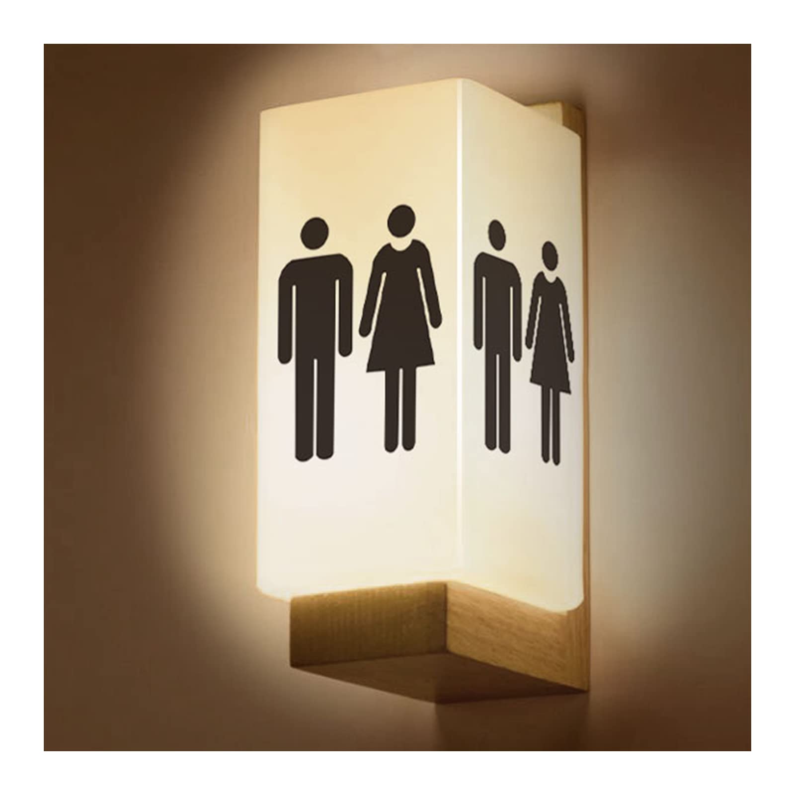 Buy ZHDBD Restroom Sign, with Light, Toilet Washroom Sign, Male Female ...