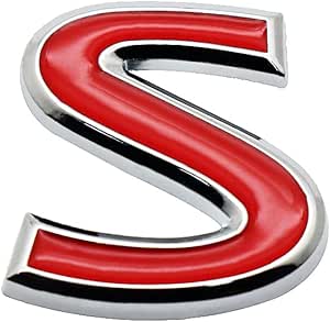 Amazon.com: 1x S Emblem 3D Metal Badge Sticker Letter Replacement for ...