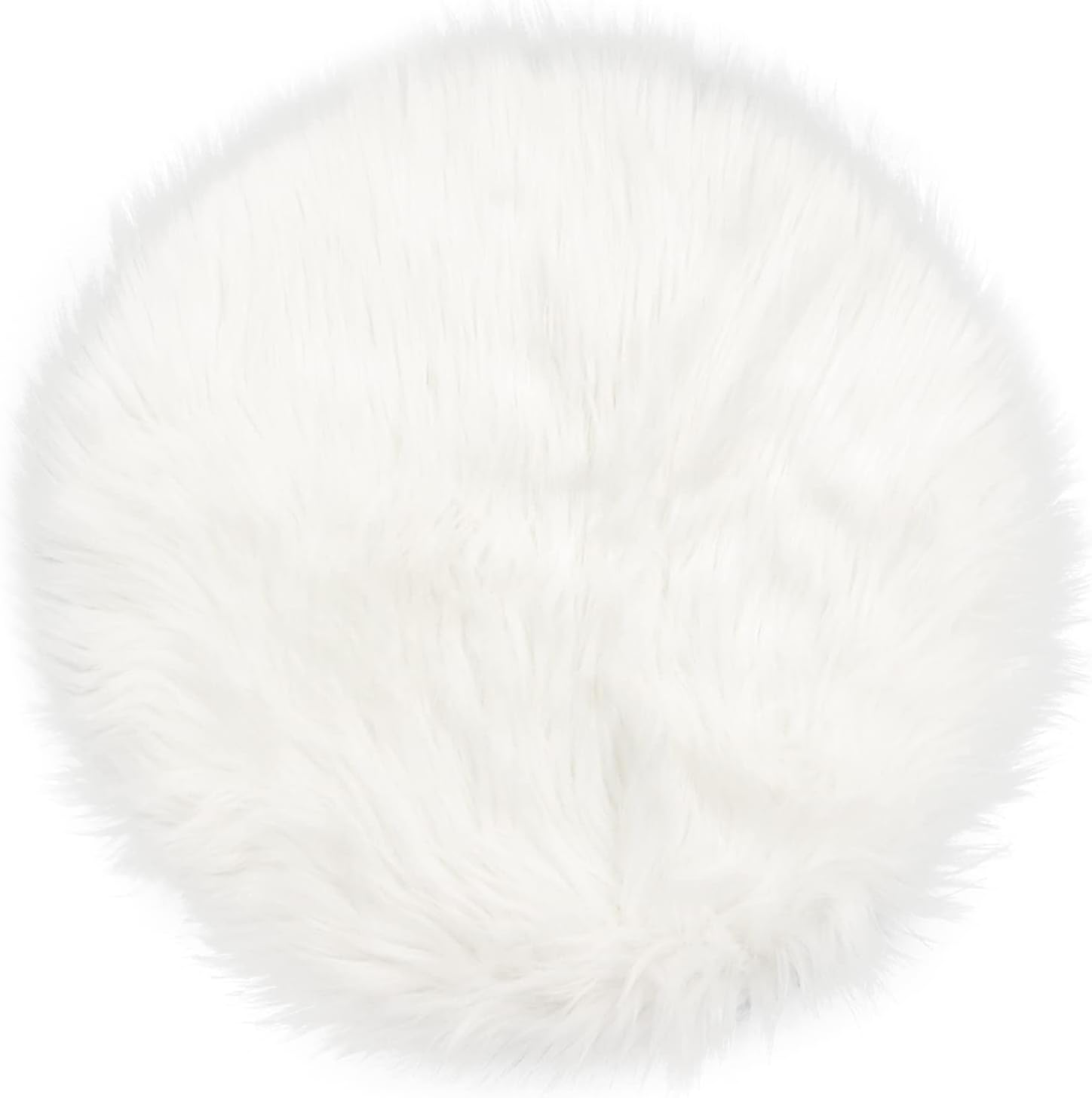 Amazon.com: TENNOLA 15.7 Inches Mini White Round Faux Sheepskin Fur ...