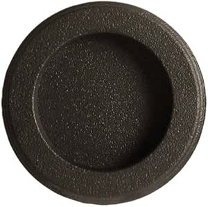 Emtek 2211 2-1/2 Inch Diameter Round Flush Door Pull, Flat Black ...