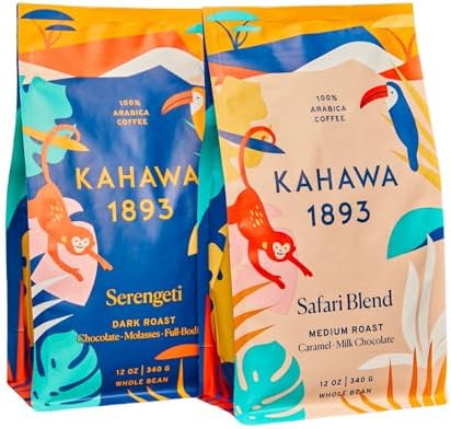 Amazon.com : KAHAWA 1893 - Whole Coffee Beans - Combo Pack - Safari and ...