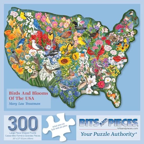 Amazon.com: Bits and Pieces 300 Piece Puzzles for Adults - Birds and ...