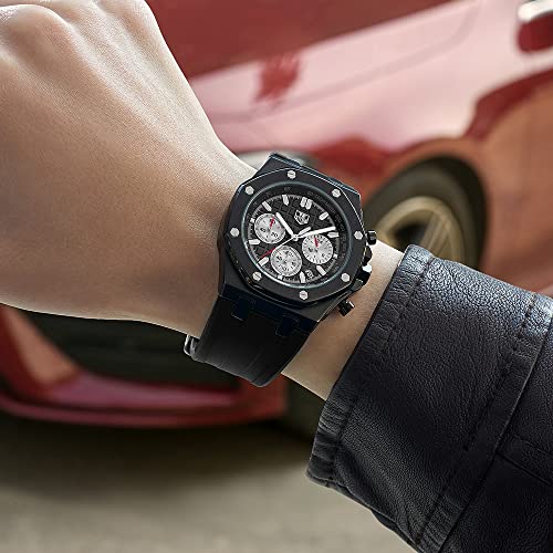 senstone Men's Watch Quartz Analog Waterproof Multifunction Chronograph ...