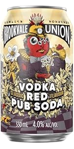 Brookvale Union Vodka Red Pub Soda Mixed Drink, Crisp & Refreshing, 4% ...