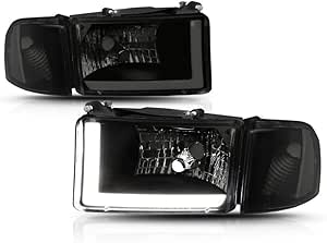 Amazon.com: YijieBuyi Headlight Halogen, LED LED Bar Front Left Right ...