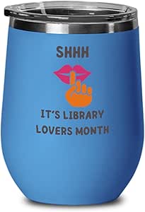 Amazon.com | Library Lovers Month Wine Glass, Gift for Avid Readers ...