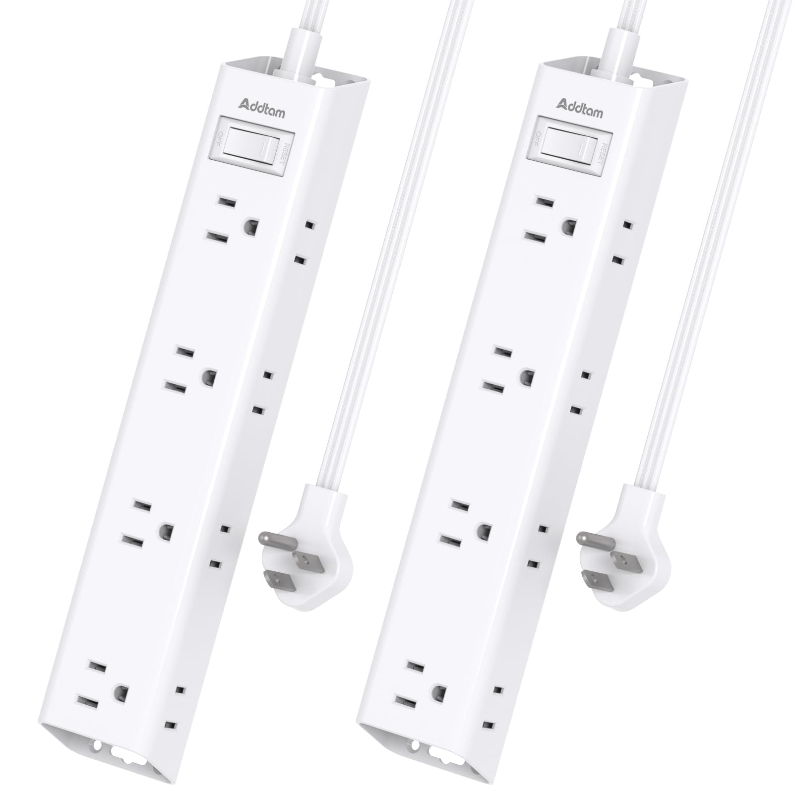 Amazon.com: 2 Pack Surge Protector Power Strip - Flat Plug Extension ...