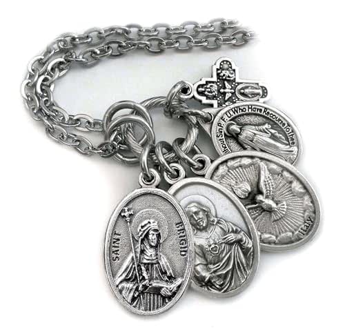 Amazon.com: St. Brigid of Ireland Necklace, Keychain or Clip, Patron ...