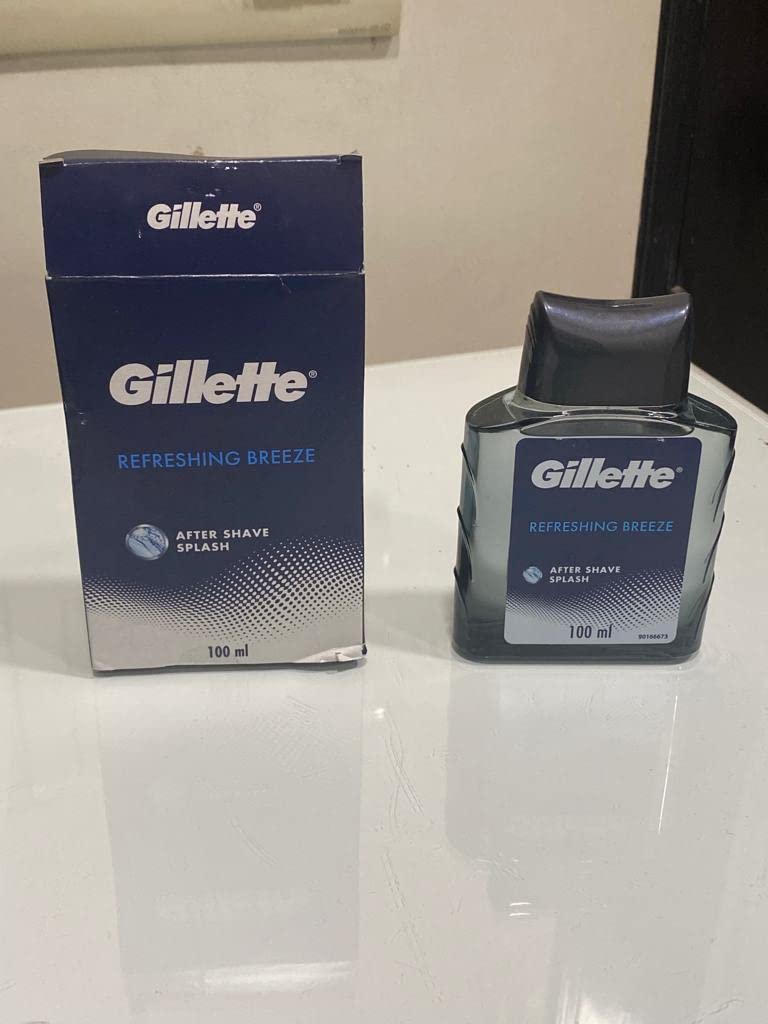 Gillette AFTER SHAVE SPLASH REFRESHING BREEZE 100ML, White : Amazon.in ...