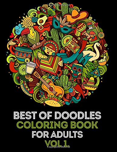 Amazon.com: Best Doodles Adult Coloring Book: 35 High Quality Doodle ...