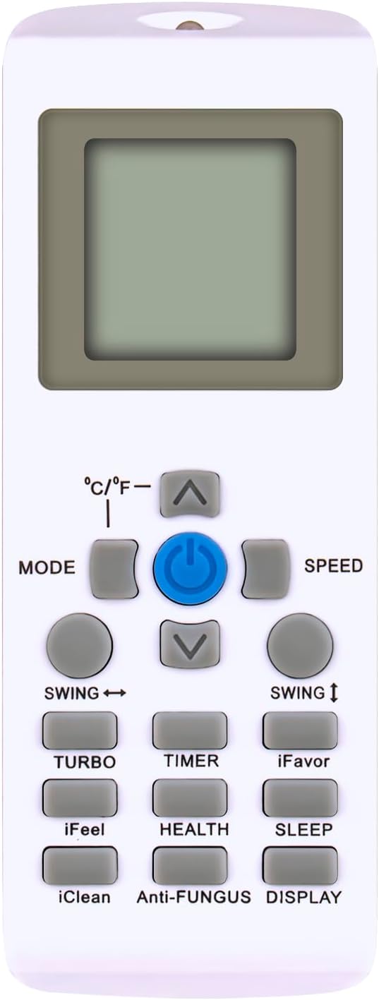 Amazon.com: AULCMEET YKR-P/001E Replace AC Remote Controller Compatible with AUX/York Mini Split ...