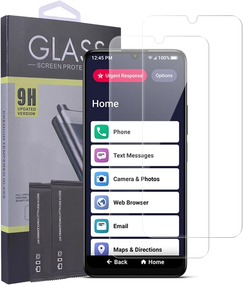 Amazon.com: Nakedcellphone 2x Tempered Glass for Jitterbug Smart4 / TCL ...