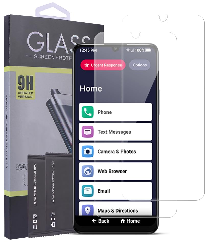 Amazon.com: 2X Tempered Glass for Jitterbug Smart4 / TCL 40XL, Nakedcellphone 9H Hard Clear ...
