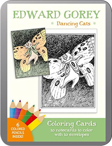 Edward Gorey Dancing Cats Coloring Cards : Edward Gorey: Amazon.in: Books