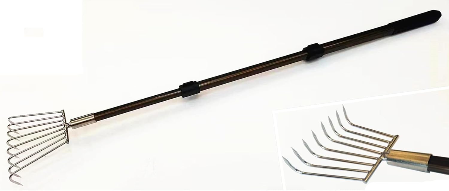 Amazon.com : Stainless Steel Garden rake Multi-Functional Clam rake can ...