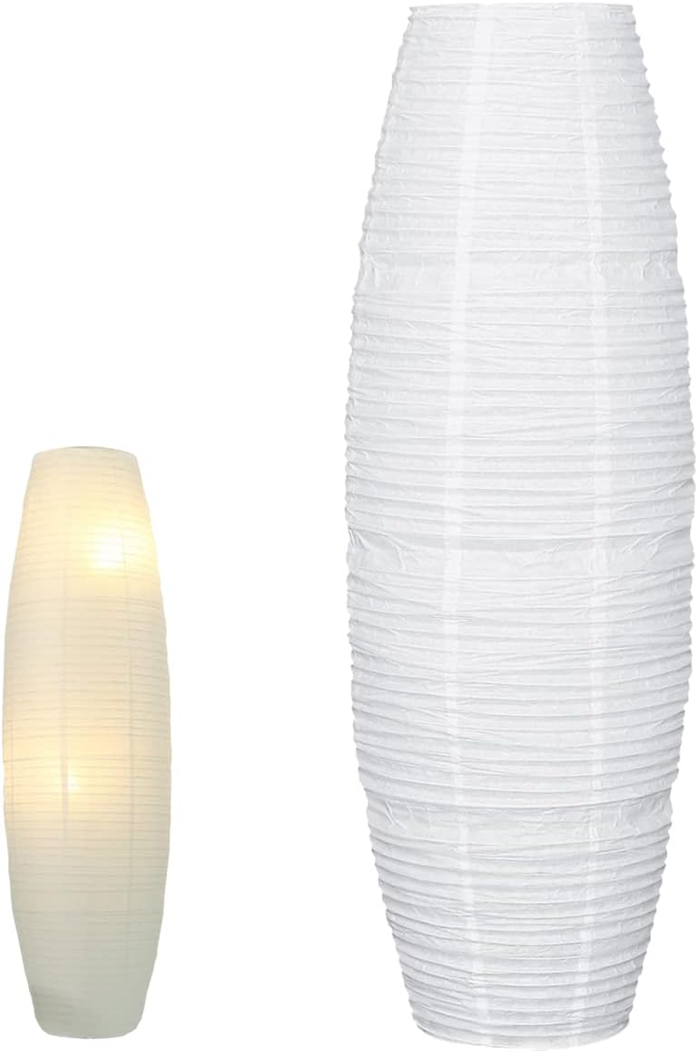 Rice Paper Floor Lamp Shade, Foldable and Minimalist Style Paper Lamps ...