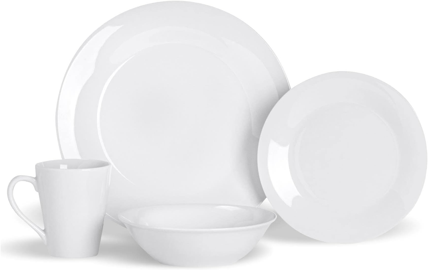 Lewis's White Arctic Plate Set (16 Piece) White Dinner Sets, 4X Large ...