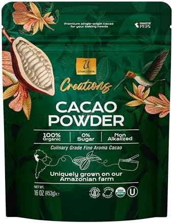 Amazon.com : U Chocolate Organic Cacao Powder, Unsweetened ...