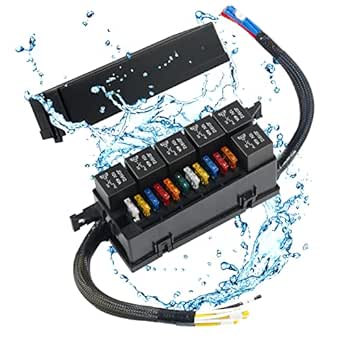 Amazon.com: EIKLIM Fuse Relay Box Pre-Wired Fuse and Relay Box with 6 ...