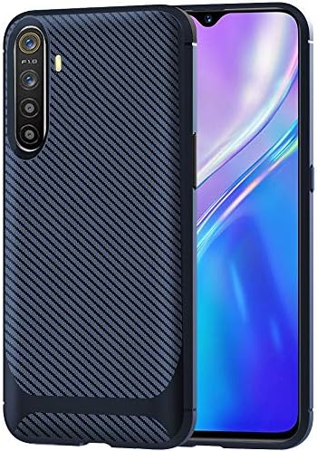 TheGiftKart Carbon Fibre Soft Silicon Armor Back Cover Case for Realme ...