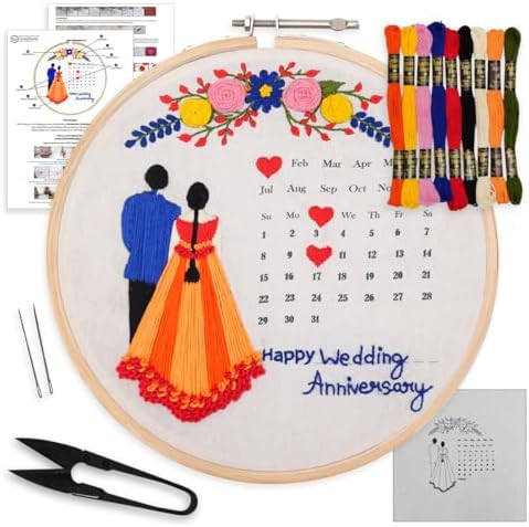 Embroiderymaterial Diy Embroidery Kit For Beginner, Adults & Kids With ...