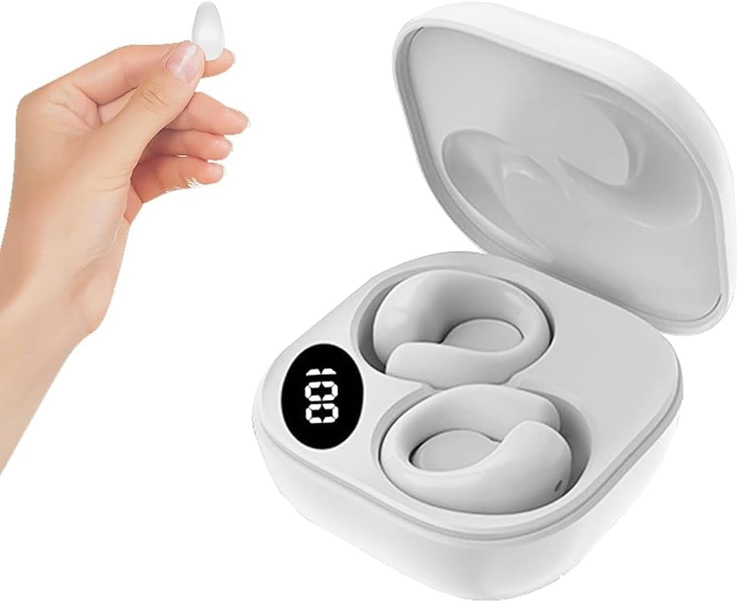 Amazon.com: Small Clip On Open Ear Headphones Wireless Bluetooth Ear ...