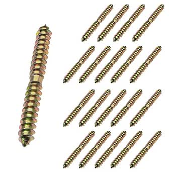 Create idea 20pcs M8 x 80mm Double Ended Wood to Wood Furniture Fixing ...