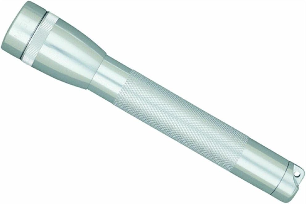 Maglite Mini Incandescent 2-Cell AA Flashlight with Holster, Silver
