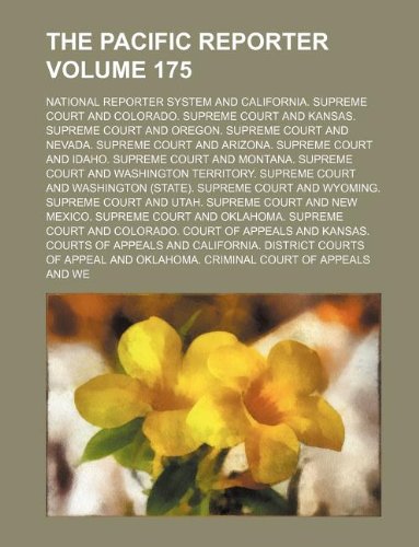 Amazon.co.jp: The Pacific Reporter Volume 175 : System, National ...