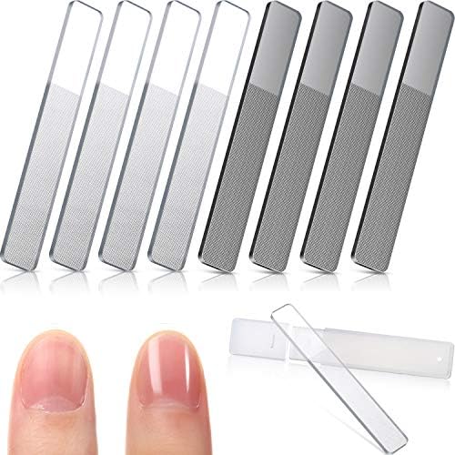 Amazon.com : 8 Pieces Glass Nail File Fingernail Polisher Shiner Glass ...