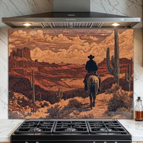 Amazon.com: Tempered Glass Backsplash for Kitchen - Easy to Clean ...