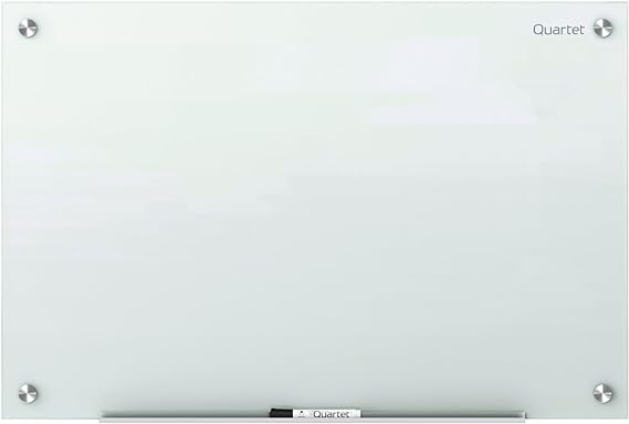 Quartet Glass Whiteboard, Magnetic Dry Erase White Board, 2' x 1.5 ...
