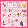 Amazon.com: 20Pcs Preppy Iron on Patches Pink Cowgirl Sew on ...