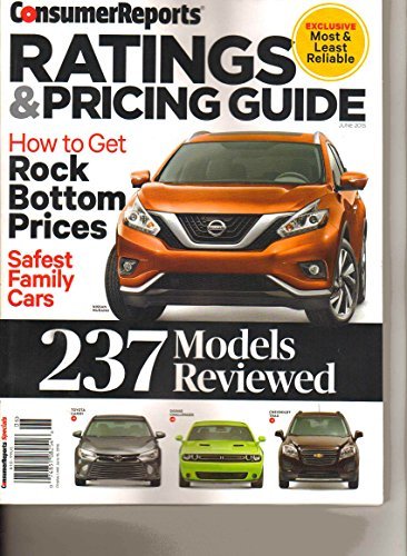 Consumer Reports Ratings and Pricing Guide June 2015: G.: 9783598382185 ...