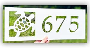 Amazon.com: Horizontal Sea Turtle Address Sign, Weatherproof Beach ...