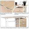 Amazon.com: Tangkula Folding Computer Desk with 3 Drawers, Mobile Home ...